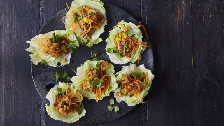 Crunchy Rendang Vegetable Lettuce Wraps - The Spice Tailor AUS